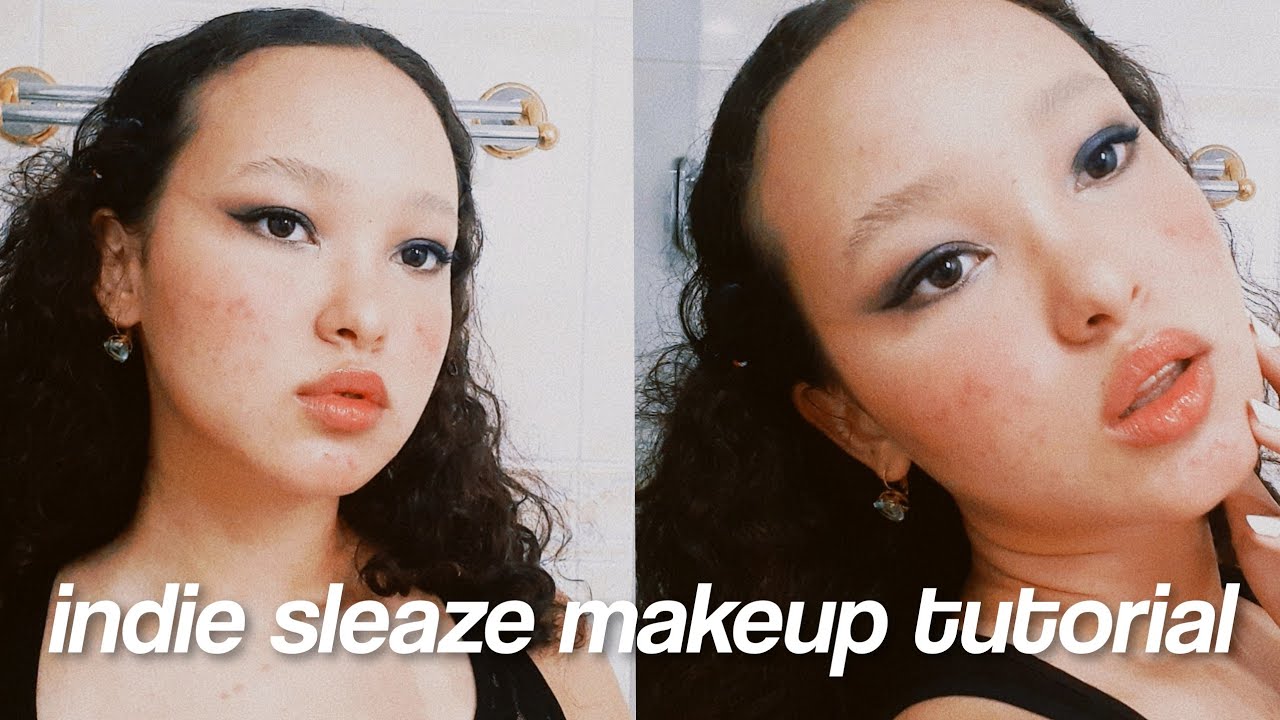 indie sleaze makeup: tutorial de maquiagem da era tumblr 2014 🖤 - YouTube