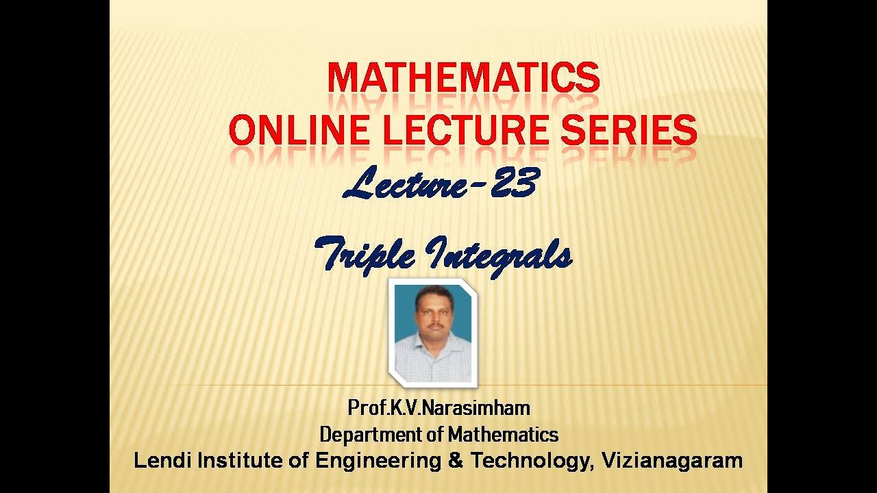 Multiple Integrals-23( Triple Integrals-2) - YouTube