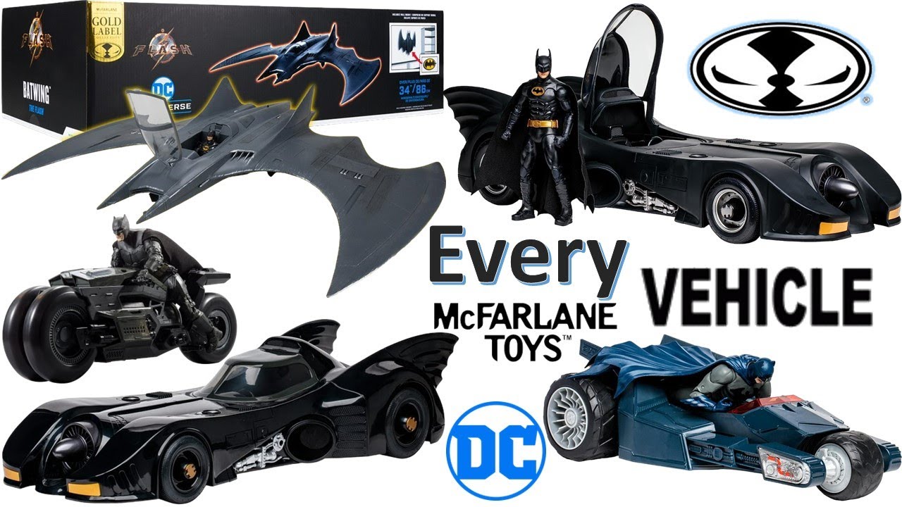 ***see newer video*** Every DC Multiverse McFarlane Toys Vehicles ...