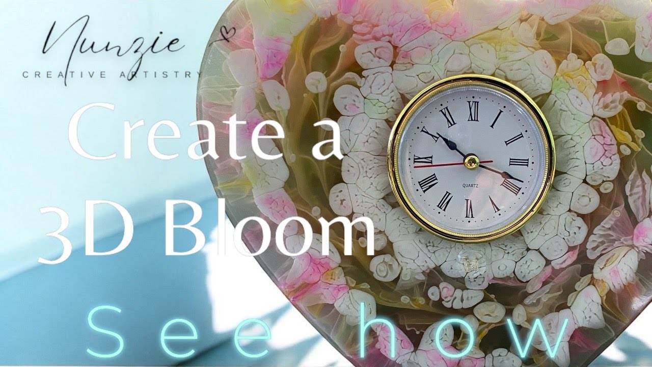 How to Make a Gorgeous 3D Resin Bloom Clock: Amazing Art! - YouTube