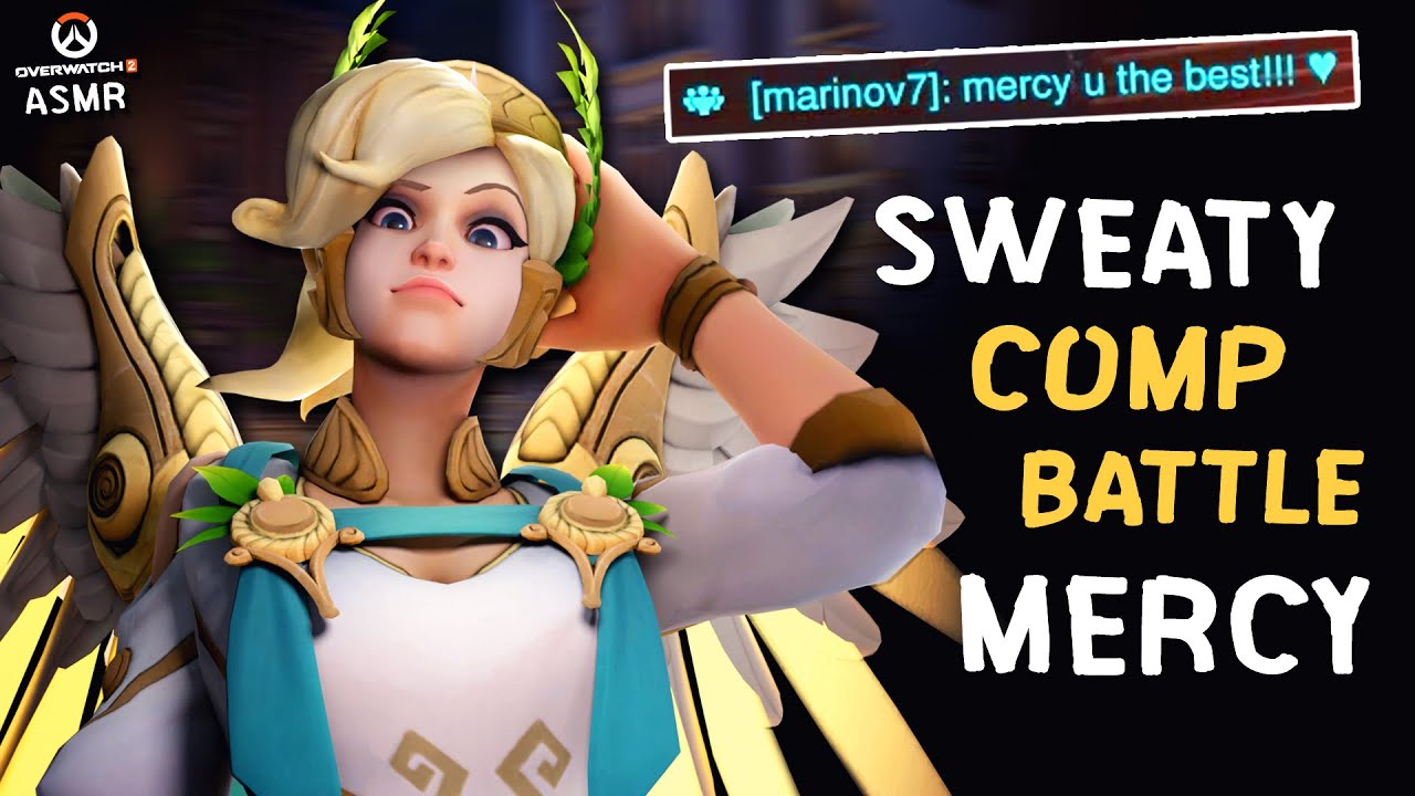 VERY SWEATY COMP MERCY 👼 OVERWATCH 2 ASMR Gaming 💎 Gum Chewing ...