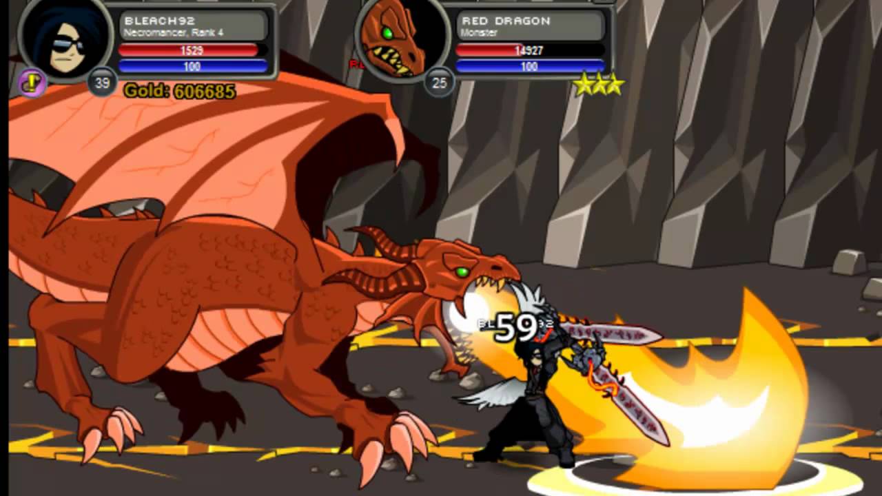 Aqw-Red Dragon Solo - YouTube