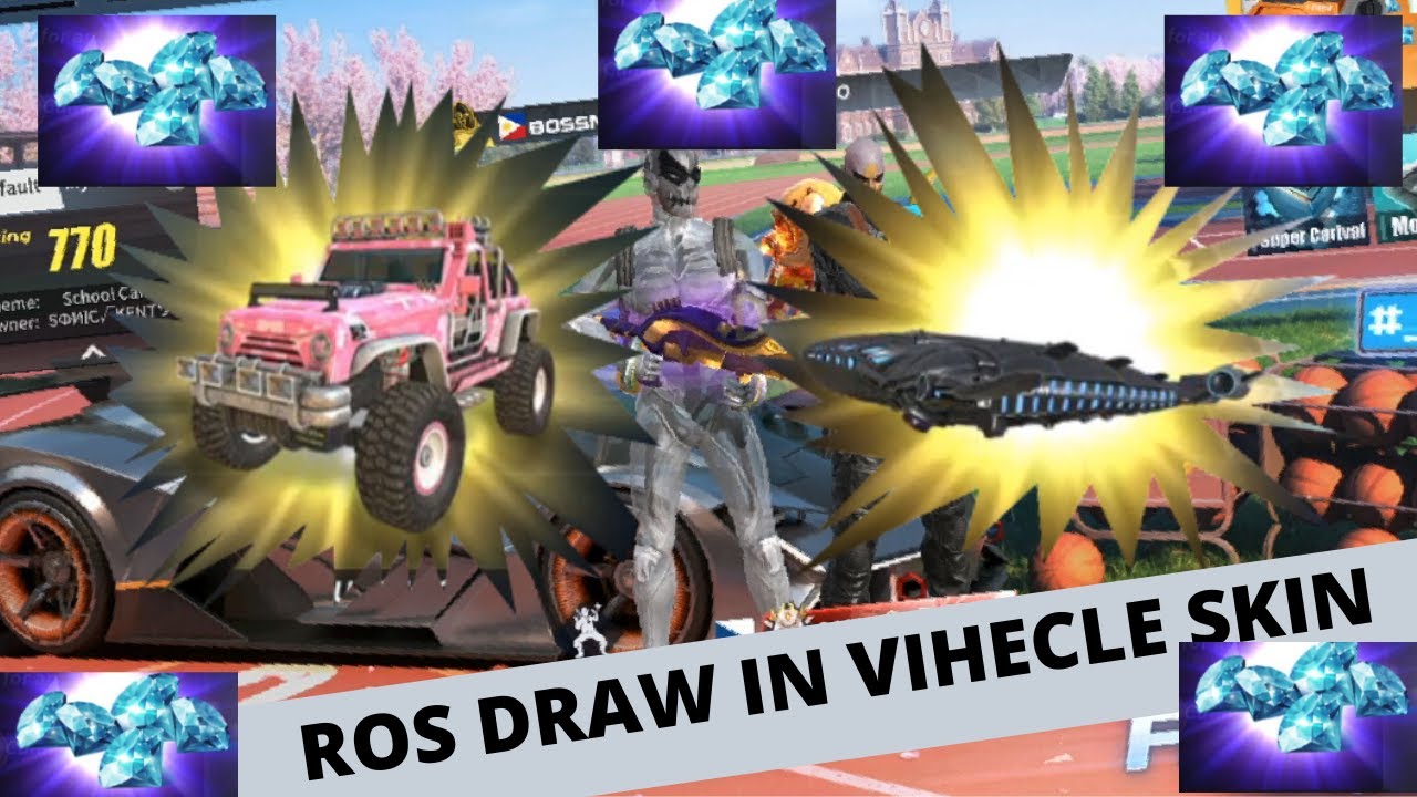 ROS DRAW UPDATE IN VEHICLE SKIN AND PARAGLIDER SKIN EPIC! - YouTube