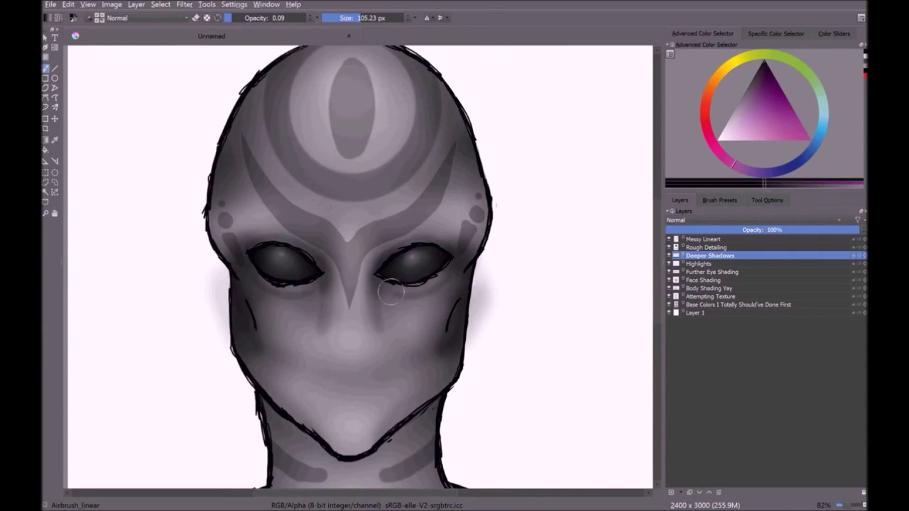 Feelings Alien Speedpaint and Commentary - YouTube
