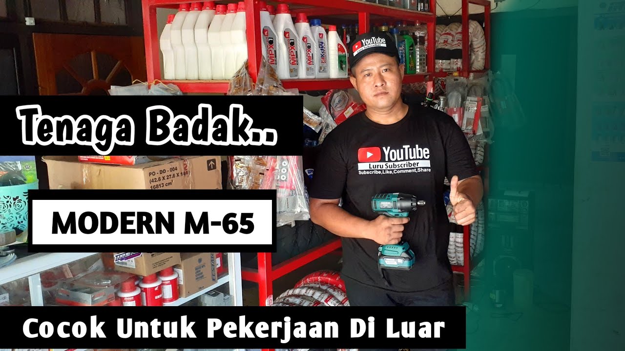 Review Cordless Impact Wrench MODERN M65 - Cocok Untuk Bengkel Motor ...