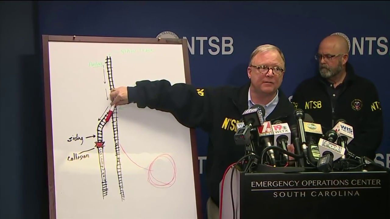 NTSB Says Amtrak Train 'Locked' On Wrong Track - YouTube