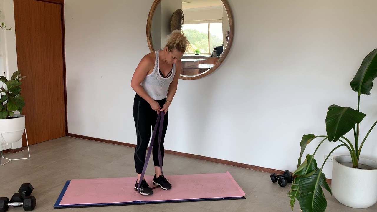 RESISTANCE BAND BENT OVER ROW - YouTube