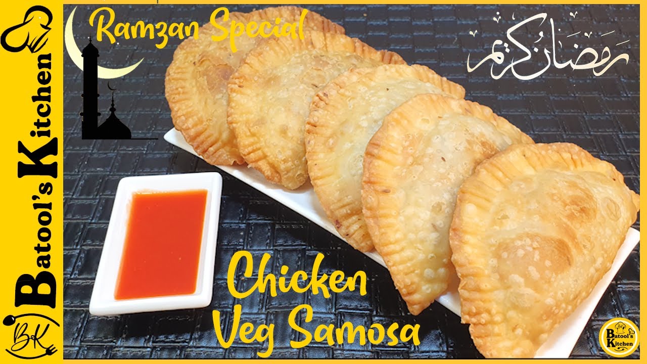 Chicken Veg Samosa Recipe | D Shape Samosa Recipe | चिकन सब्जी समोसा ...