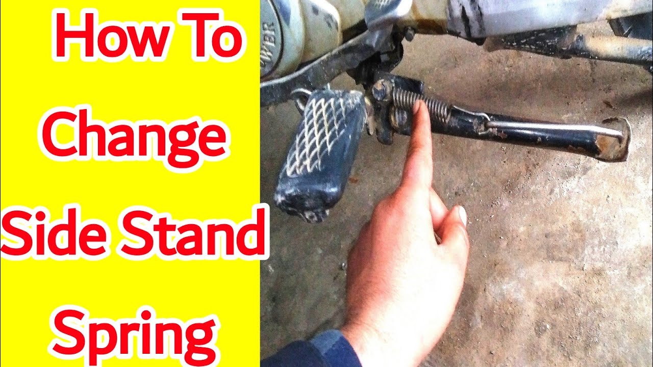 How To Change Bike Side Stand Spring....? Bike kay sungel stand ka ...