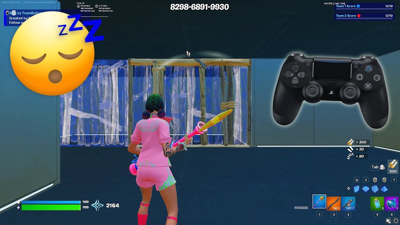 PS4 Controller ASMR😴Fortnite Chill💤 1v1 Piece Control Gameplay[144FPS ...
