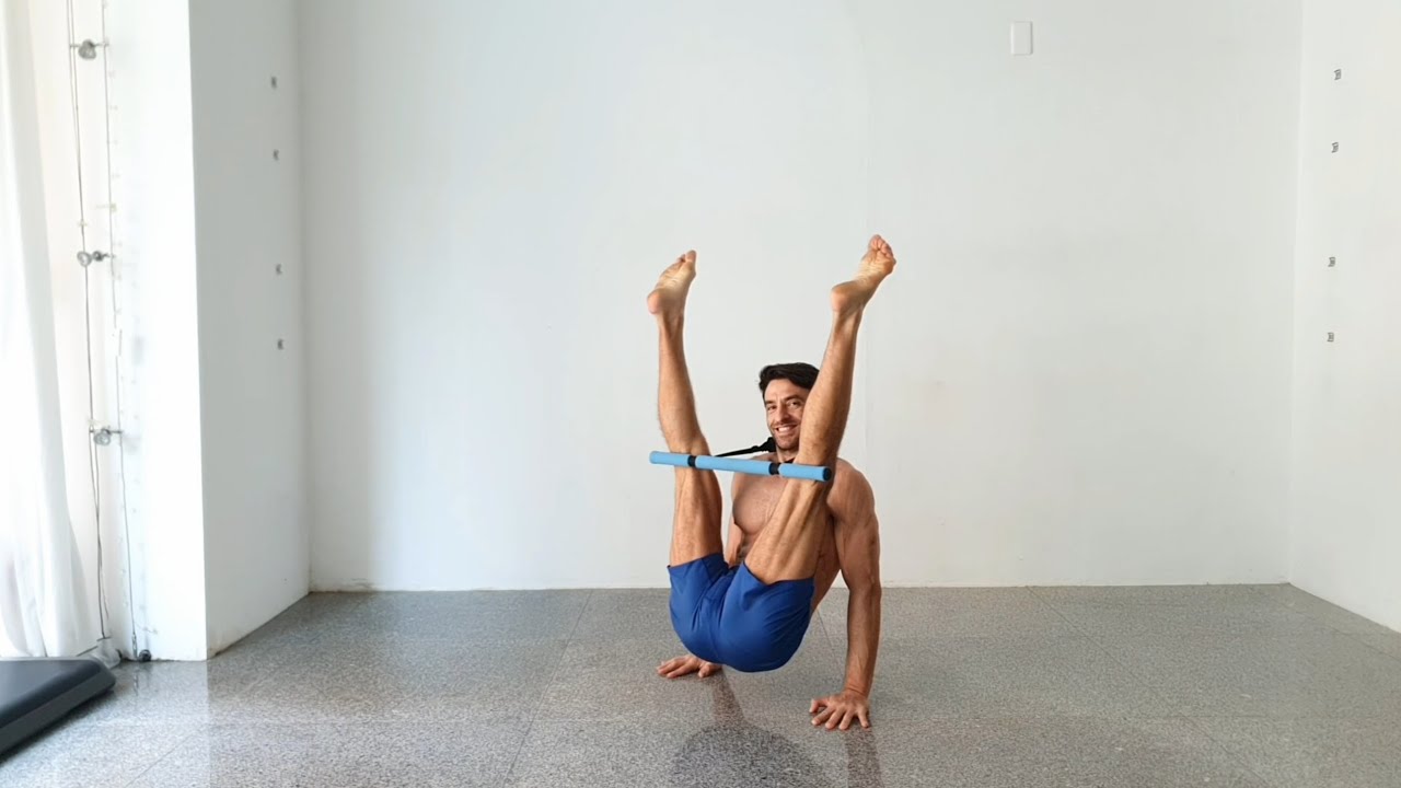 V-Sit Tutorial Progressions (Straddle) using FitStatic - YouTube