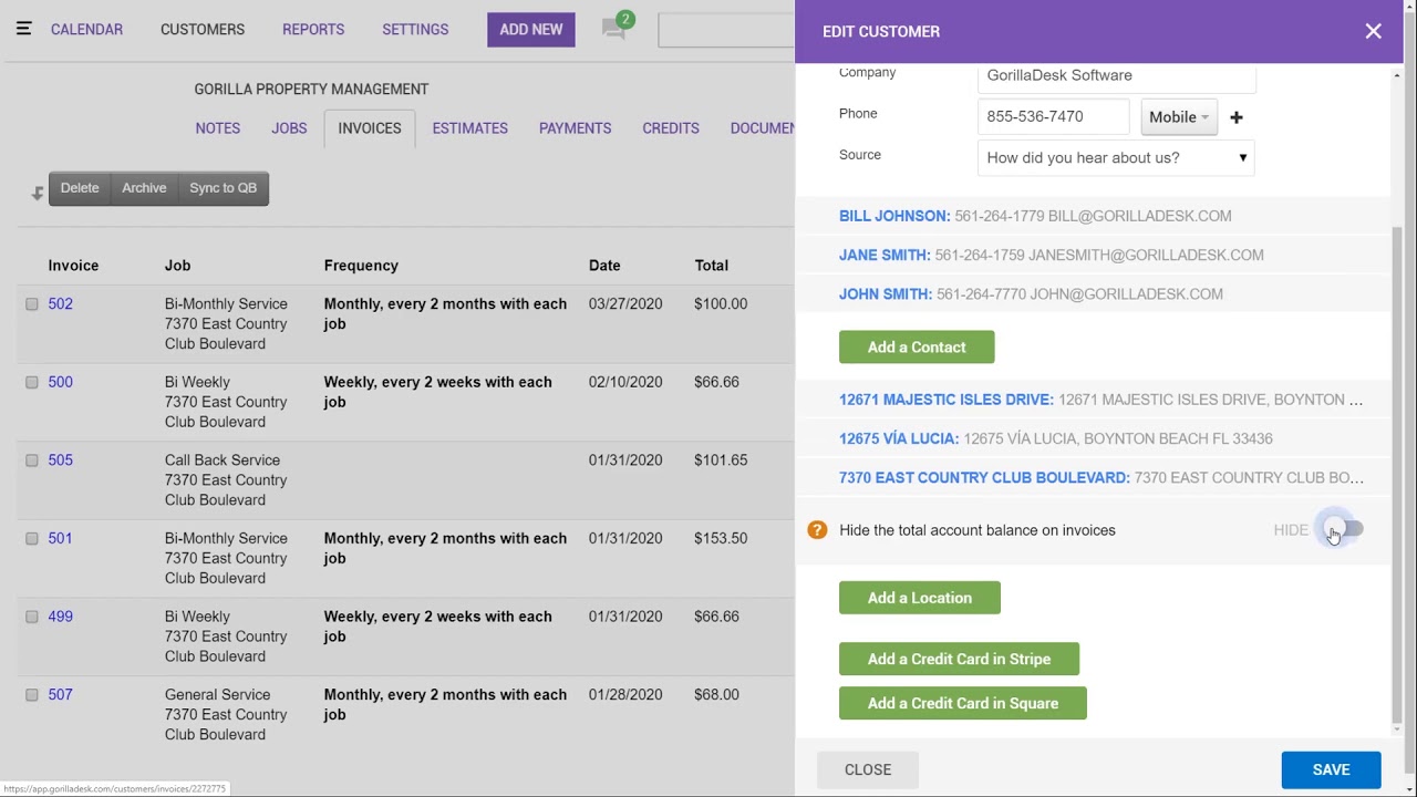How to set up a customer with multiple locations - YouTube