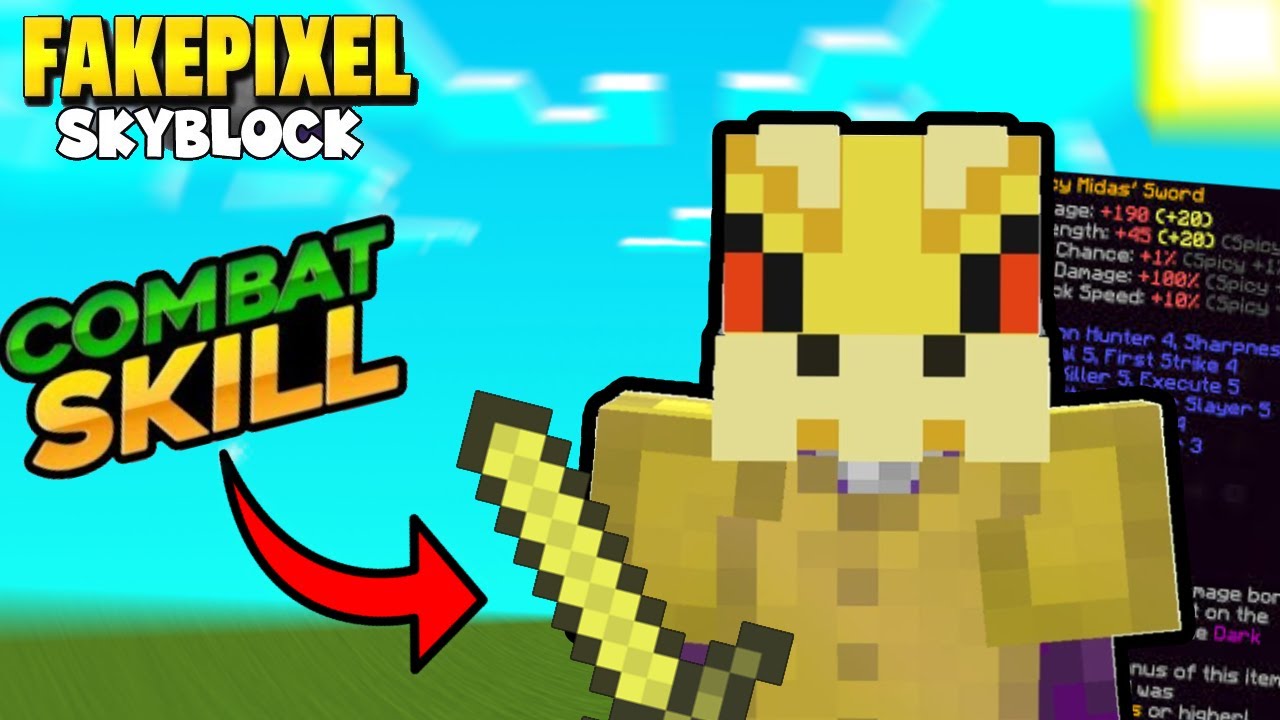 I Maxed Out My Combat Level By Using This Trick In FakePixel Skyblock ...