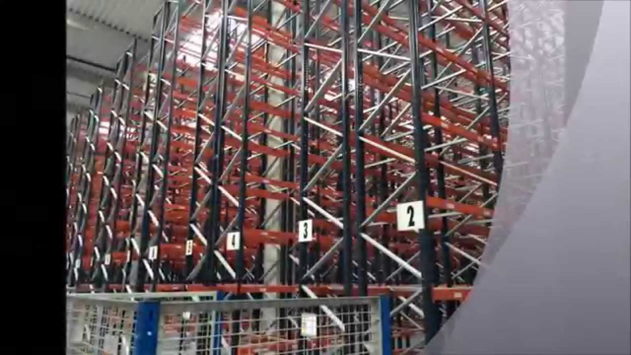 LCM - intallation of storage racks & internal transport systems - YouTube