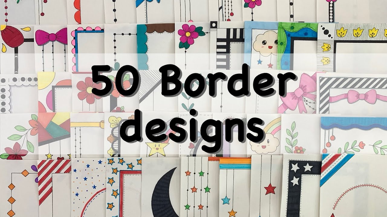 50 Beautiful Border Designs/Project Work Designs/Title Page/Book ...