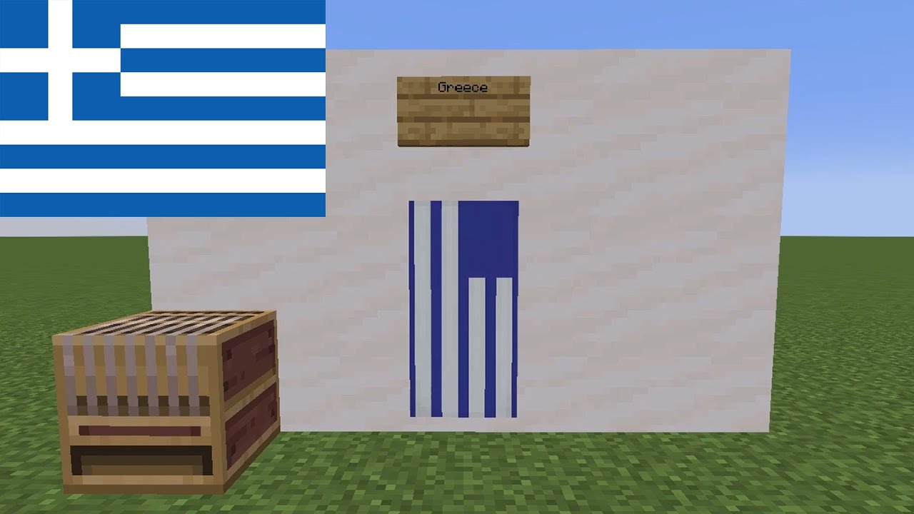 How to Make Greece's Flag in Minecraft - YouTube