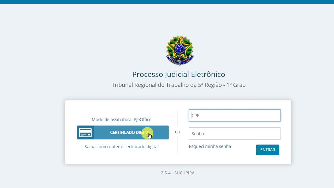 SUBSTITUINDO O SHODO PELO PJE OFFICE NO TRT5 - YouTube