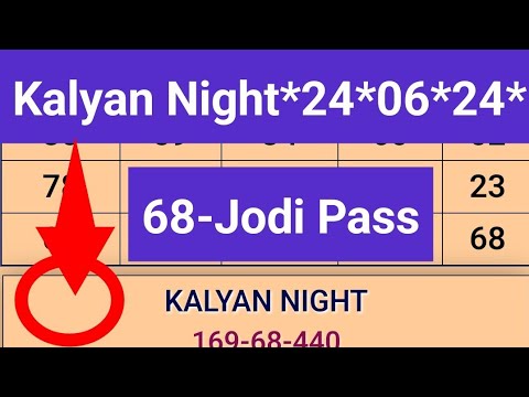 24-06-2024 Rh Matka Kalyan Night Today 💵 Kalyan Night Chart 💵 Kalyan ...