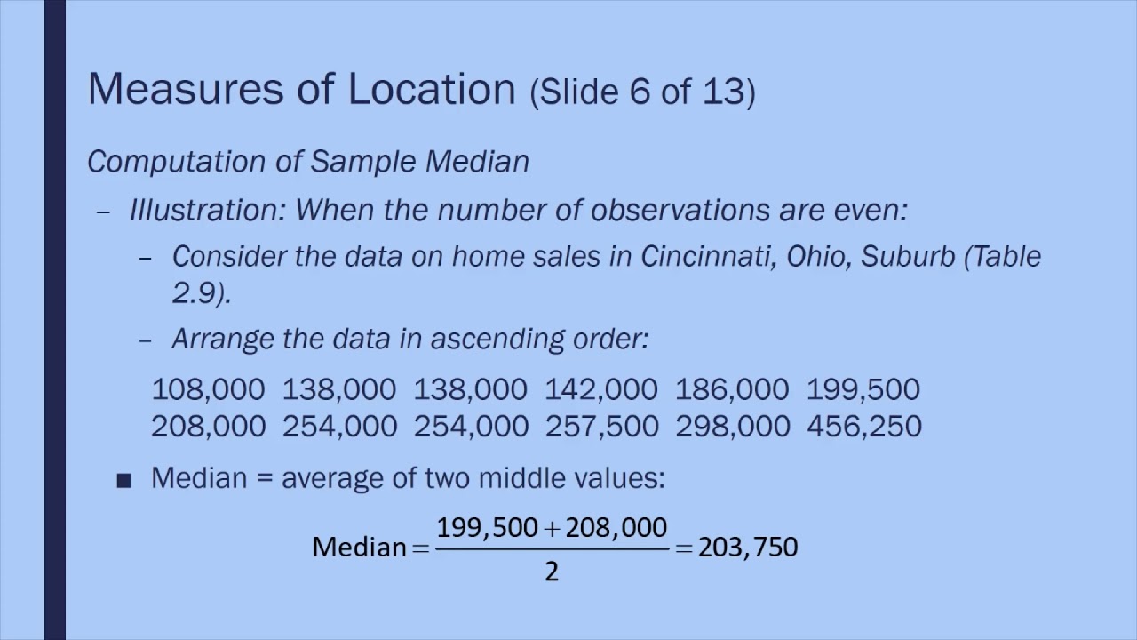 Measures of Location - YouTube