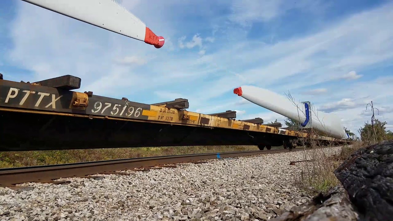 Wind Turbine Train on the CF&E - YouTube