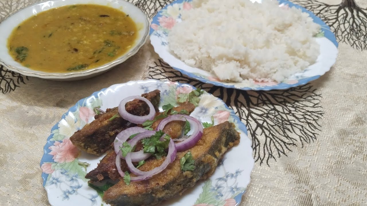 Simple Dinner Recipe | Mix Dal Rice And Fish Fry | How To Make Simple ...