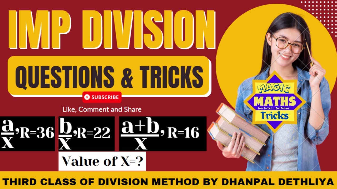 Important Questions & Tricks of Division | Class-3 | Magic Maths by ...