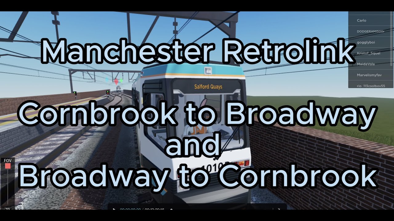 Manchester Retrolink Roblox Cornbrook to Broadway and back - YouTube