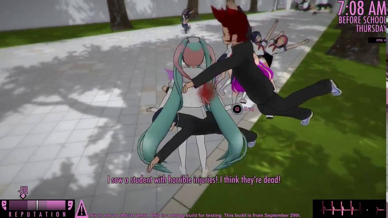 No gravity simulator #2 yandere simulator no gravity mod - YouTube