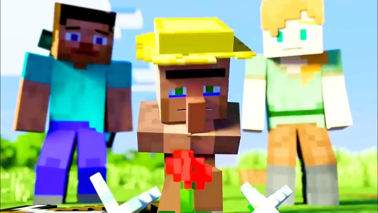 HEROBRINE VS STEVE – Alex and Steve Minecraft Animation ) #2 - YouTube