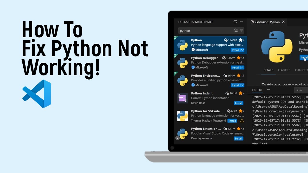 How to Fix Python Not Working on VS Code easily2026 [easy] - YouTube