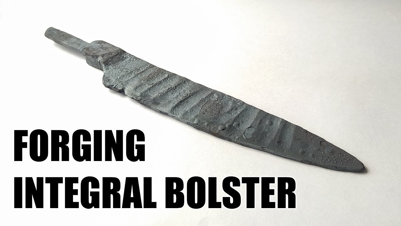 I've tried to forge integral bolster cleaver - YouTube