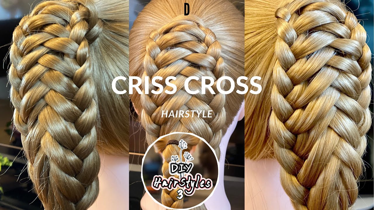 🥳 CRISS CROSS Hairstyle || EASY & CUTE ️ Hairstyle || DIY Hair Tutorial ...
