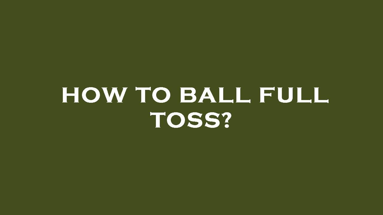 How to ball full toss? - YouTube