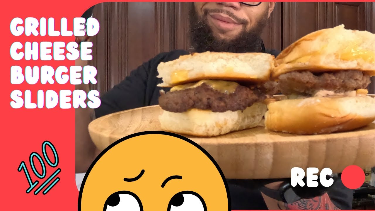 (EASY) FIVE GUYS STYLE GRILLED CHEESE BURGER SLIDERS - YouTube