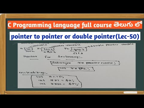 Pointer To Pointer Or Double Pointer In C Programming | Types Of