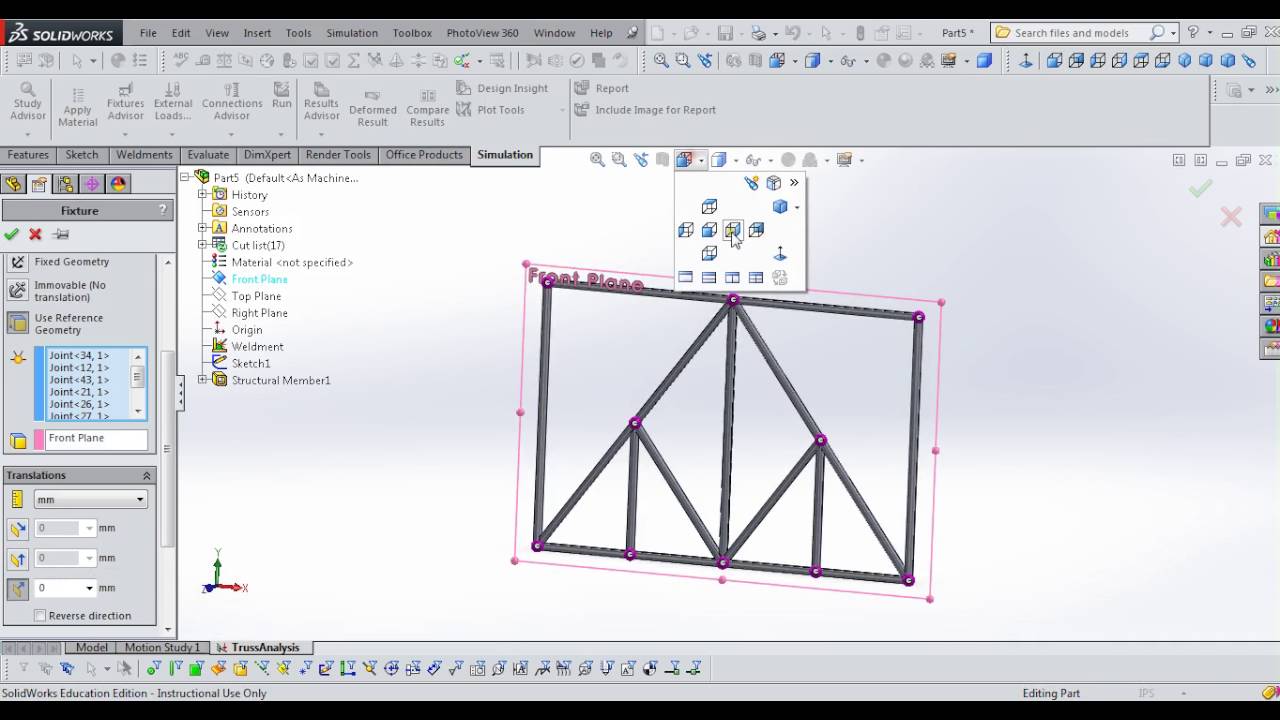 Truss Analysis using SolidWorks - YouTube