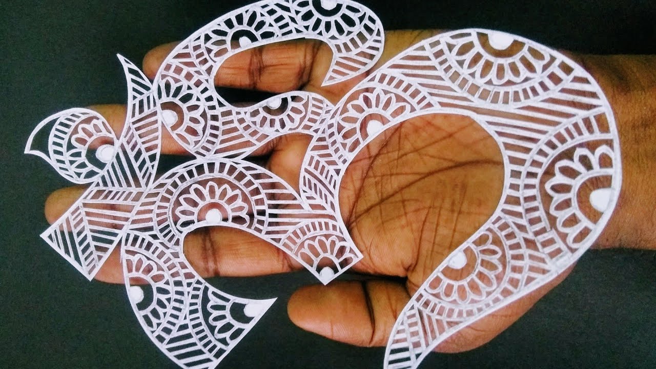#papercuttingart /Learn to paper cut /omm sign /paper cutting tutorial ...