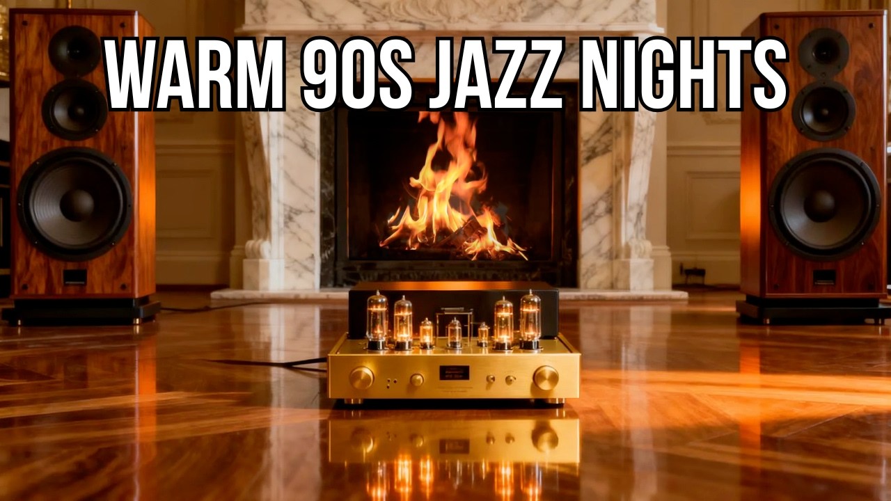 Warm 90s Jazz Nights 🔥 Smooth Jazz Relaxing Music by the Fire - YouTube