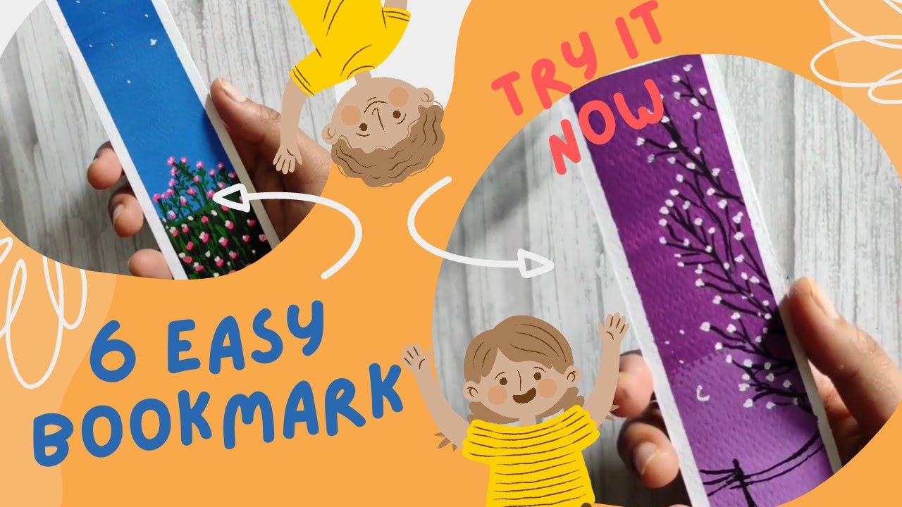 6 Easy bookmark ideas| bookmark painting | bookmark with paper | # ...
