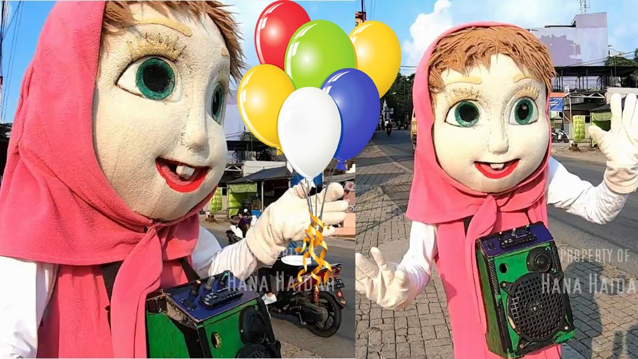 BADUT MARSHA AND THE BEAR !!! Badut Dermawan | Badut lucu MARSHA | Cute ...