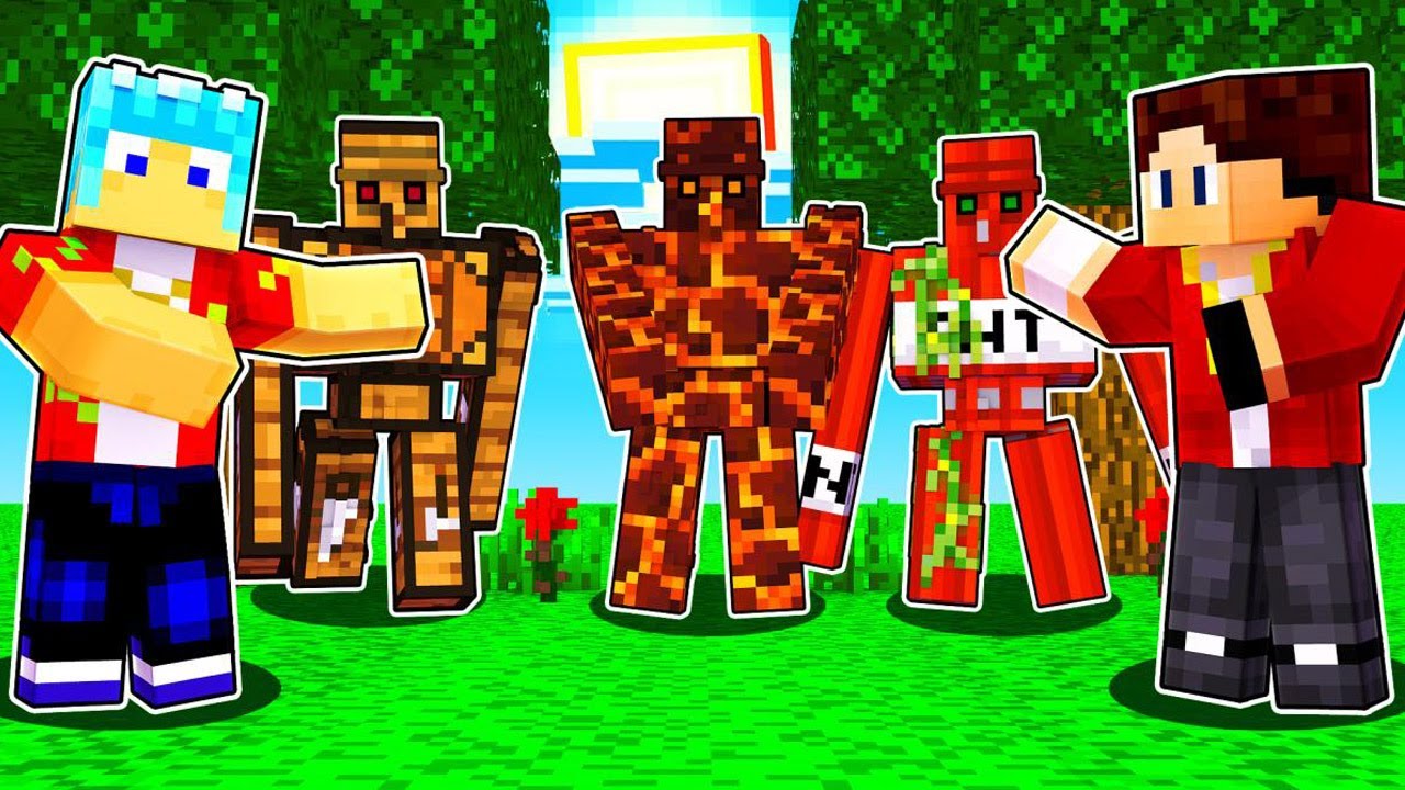Golems De Outro Mundo Invadiram A Villa No Minecraft Youtube