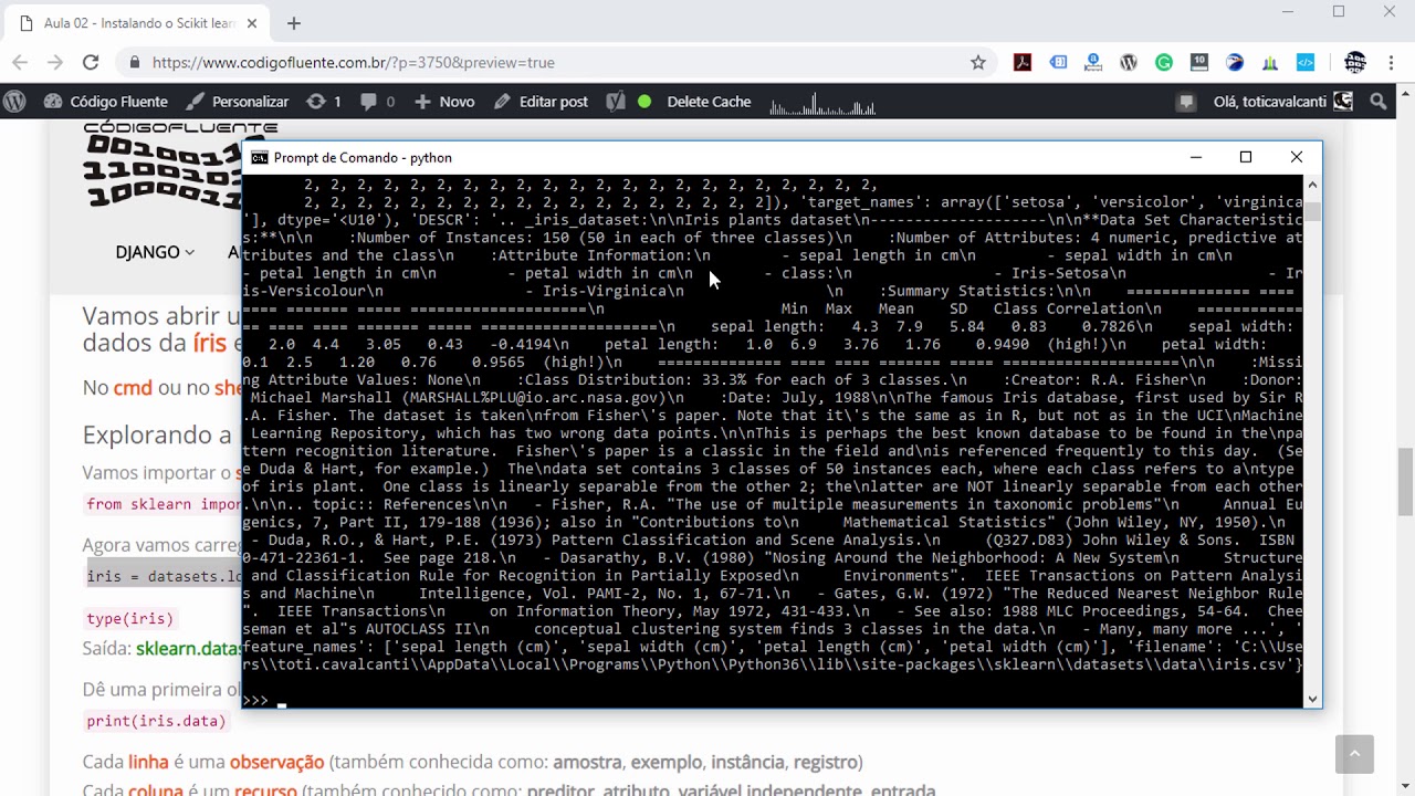 02 Python E Scikit Learn Instalando O Scikit Learn Youtube