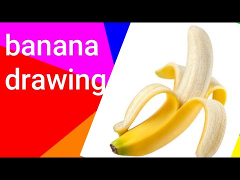 banana drowing .how to drow banana step by step - YouTube