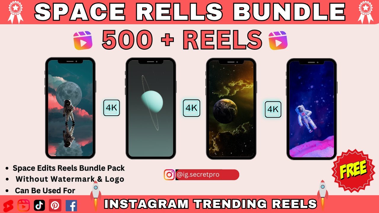🔥Instagram Reels Bundle Free Download 💀 500+ Space Reels Bundle Pack - YouTube