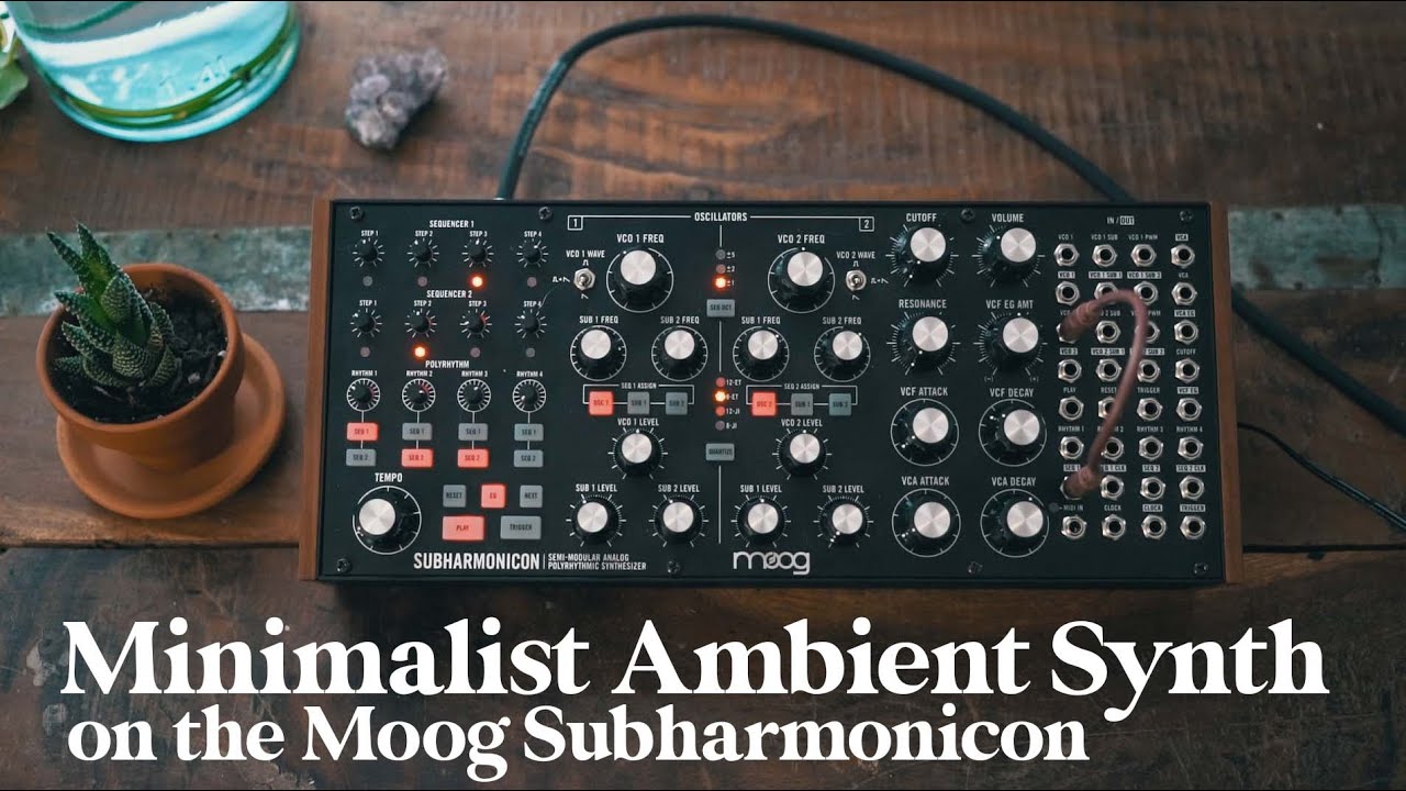 Minimalist Ambient Synth Loop - No Talking - Calming work music - Moog ...