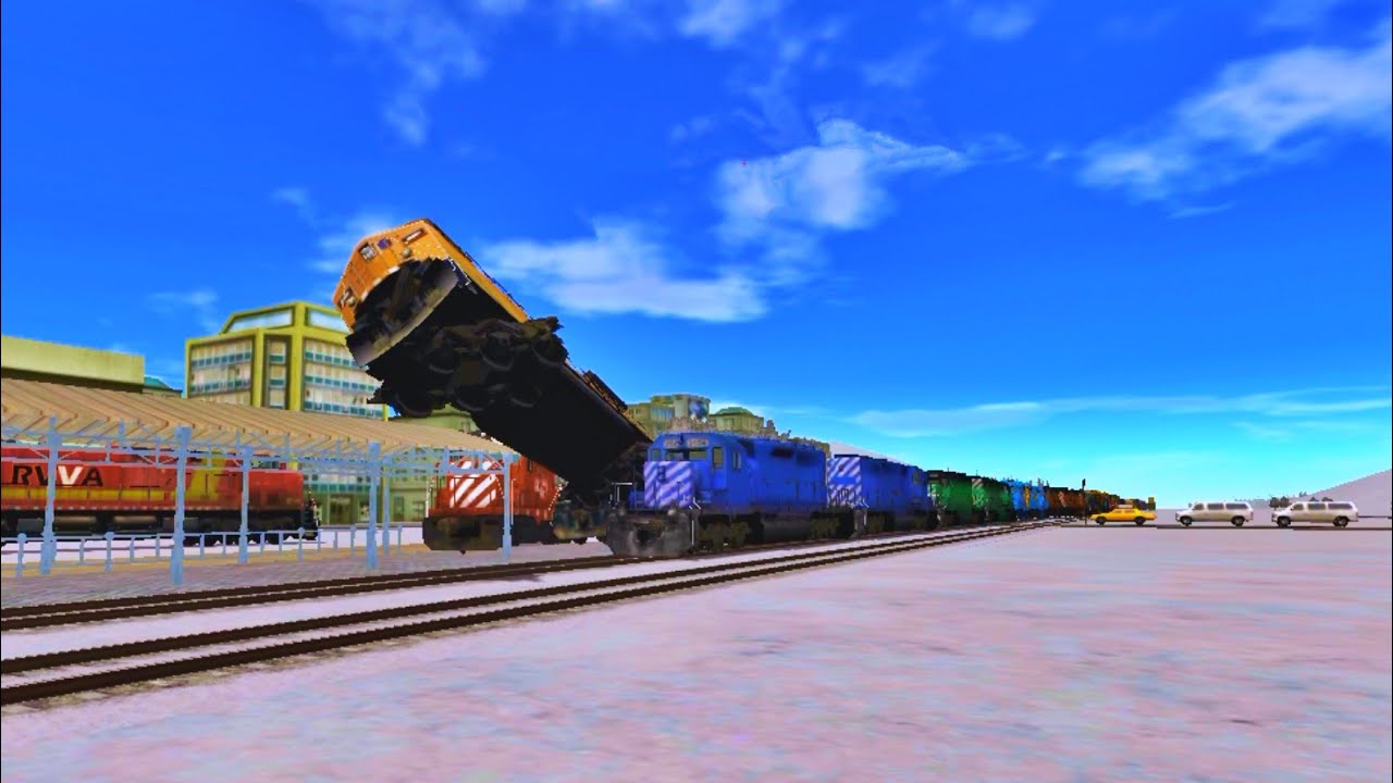ALL CRASHES COMPILATION IN TRAIN AND RAIL YARD SIMULATOR | PART -02 ...
