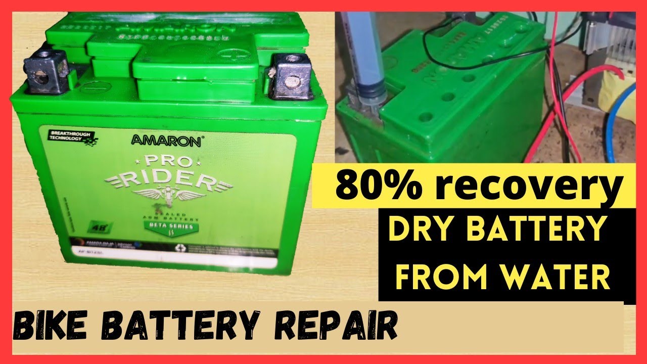 How To Repair Bike Dry Battery 12v Dead Battery For Self Start // By ...