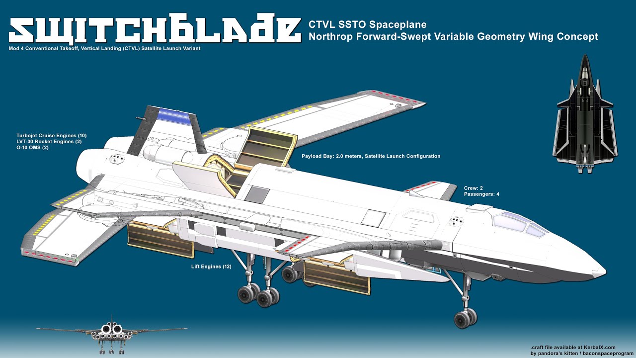 Northrop Switchblade Concept - Kerbal Space Program - YouTube
