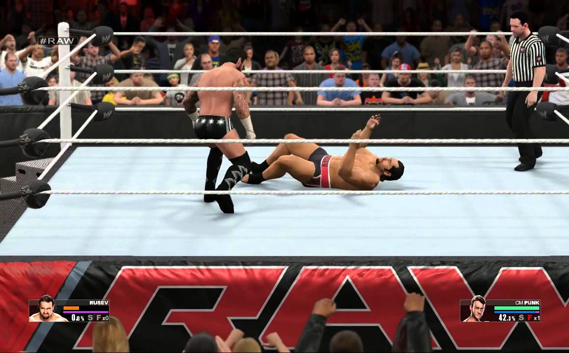 cm punk vs rusev wwe 2k15 - YouTube