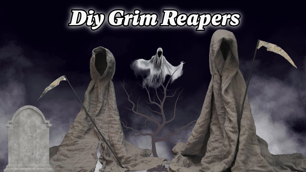 DIY Grim Reapers 👻 | Easy Halloween Decoration Ideas for Home & Garden ...